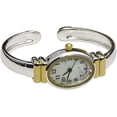 Geneva Platinum Two-Tone Women's Cuff Watch - Quartz Wrist Jewelry ...