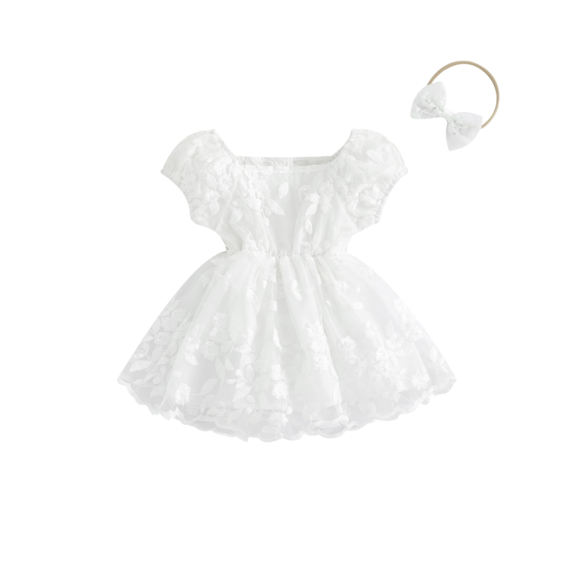 Click here for Gupgi Newborn Baby Girl White Romper Dress 3m 6m 1... prices