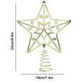 Fridja Christmas Tree Topper Hollow Star Tin Christmas Tree Decoration ...