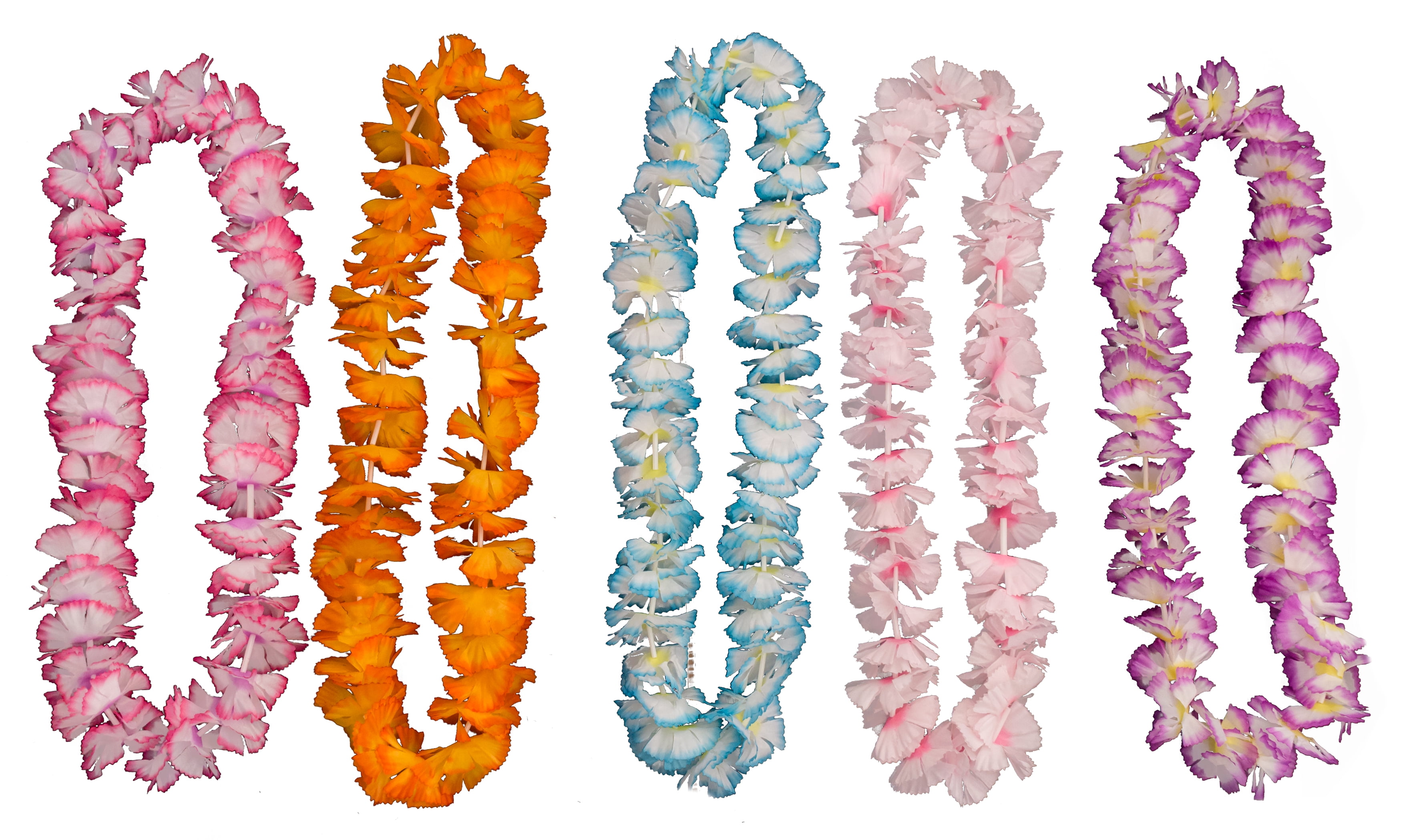 Loftus Hawaiian Luau Party Colorful Pastel 36" Fabric Leis, Assorted ...