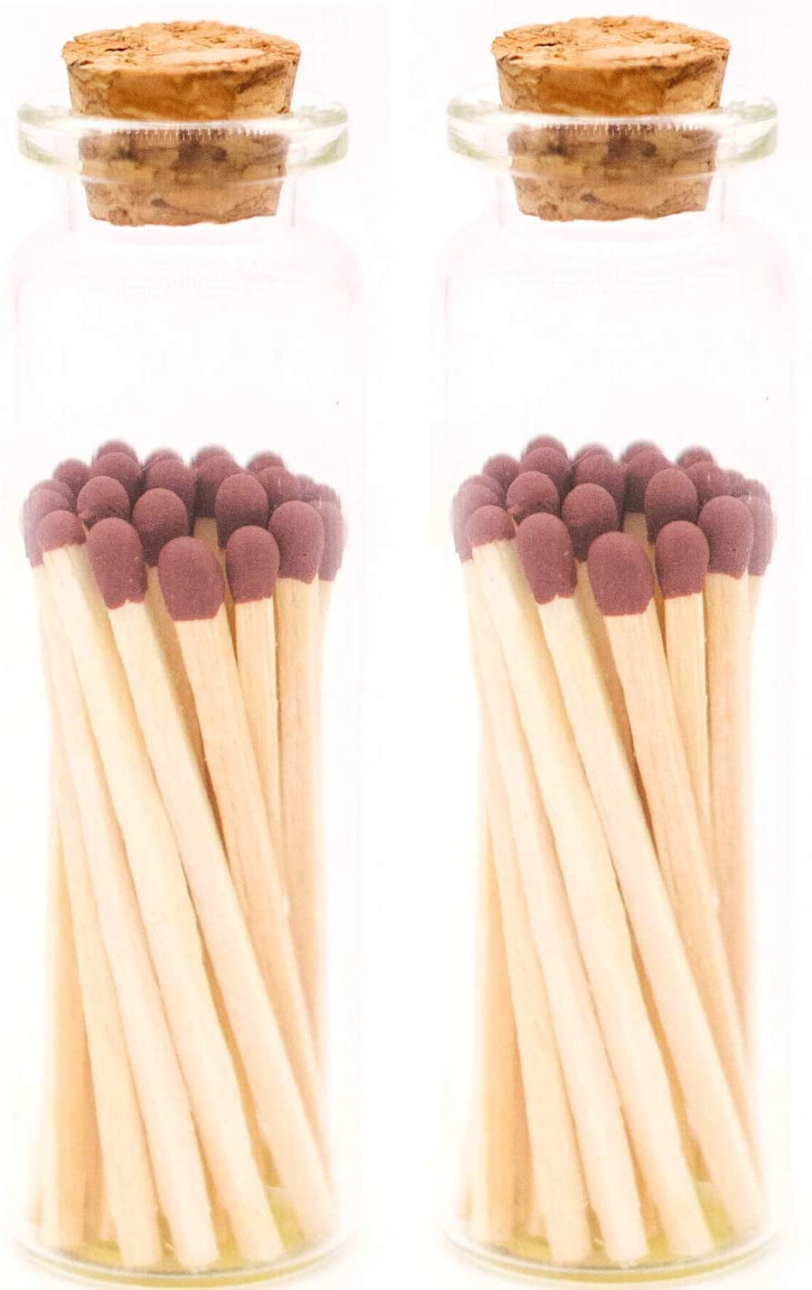Mocha Brown Tip Decorative Matches, 40 Small Premium Wooden Matches ...