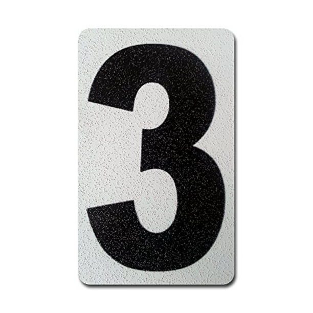 Individual Reflective Aluminum Numbers/Letters, Sticks to Concrete ...