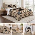 Full Quilt Bedding Set Autumn Black Bear Footprints Breathable Summer ...