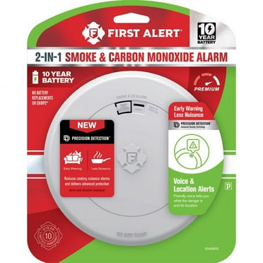 First Alert BRK SCO2B Smoke and Carbon Monoxide (CO) Detector with 9V ...