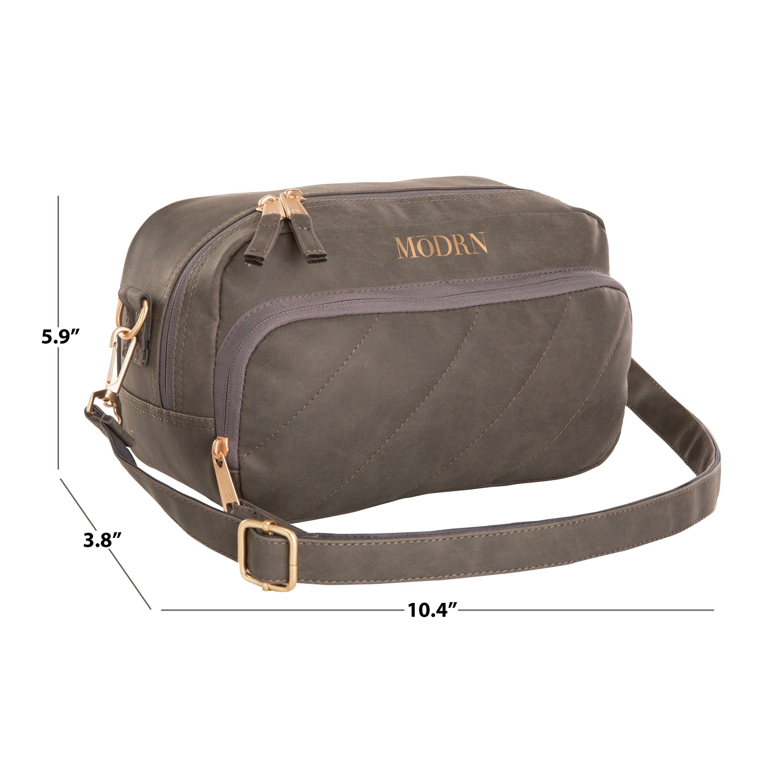 MoDRN Emma Lets Go Crossbody, Unisex, Gray Handbag, 6.89 in MoDRN Emma Lets Go Crossbody, Unisex, Gray Handbag, 6.89 in