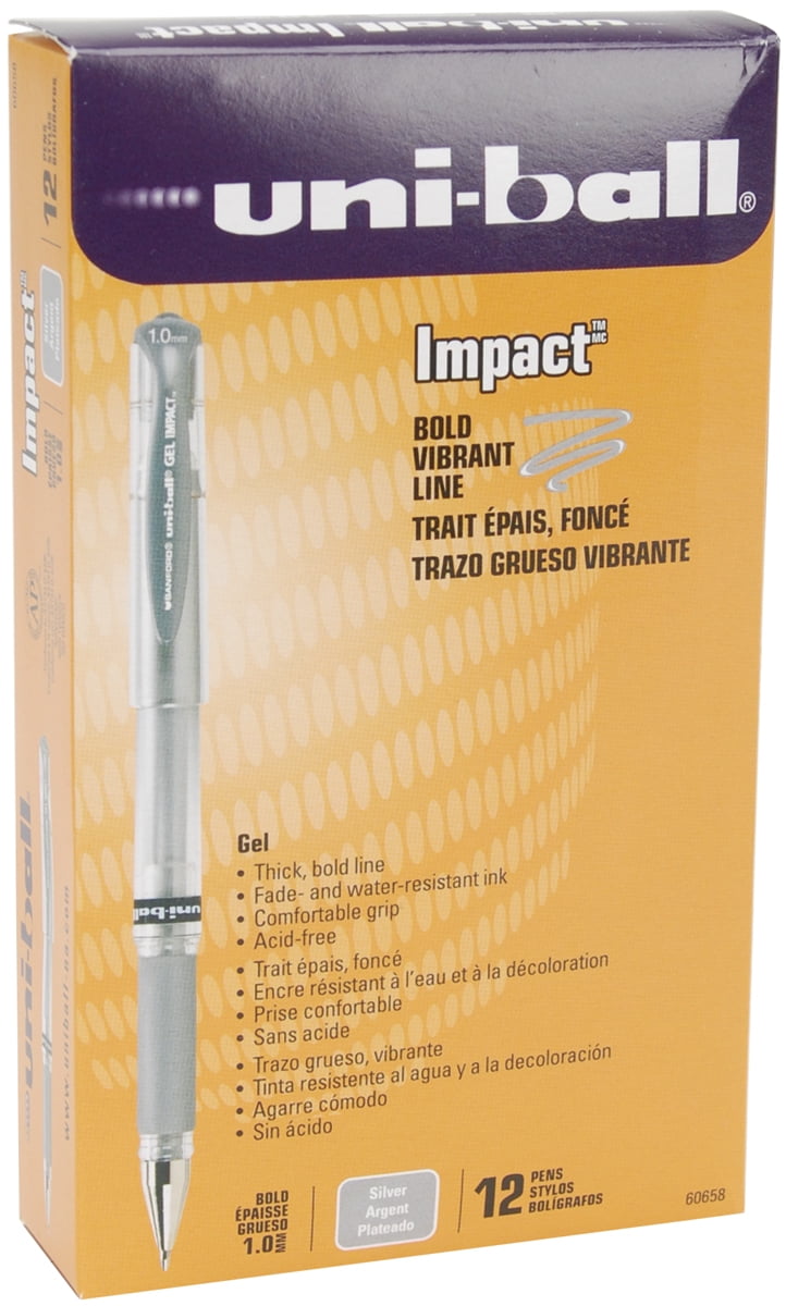 Uni-Ball Impact Bold Point Gel Pen Open Stock-Silver | Walmart Canada