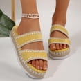 Afuyipoi Women's Flat Slide Sandals Thick Sole Plus Size Comfortable ...