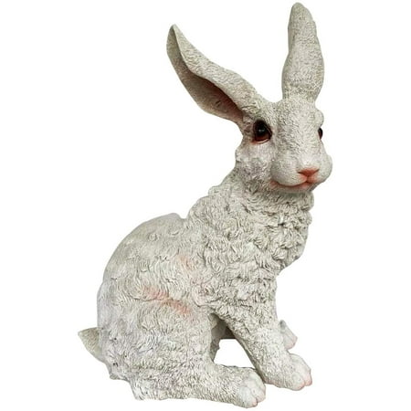 Resin Rabbit Garden Statue - Lifelike Bunny Animal Figurine, Outdoor ...