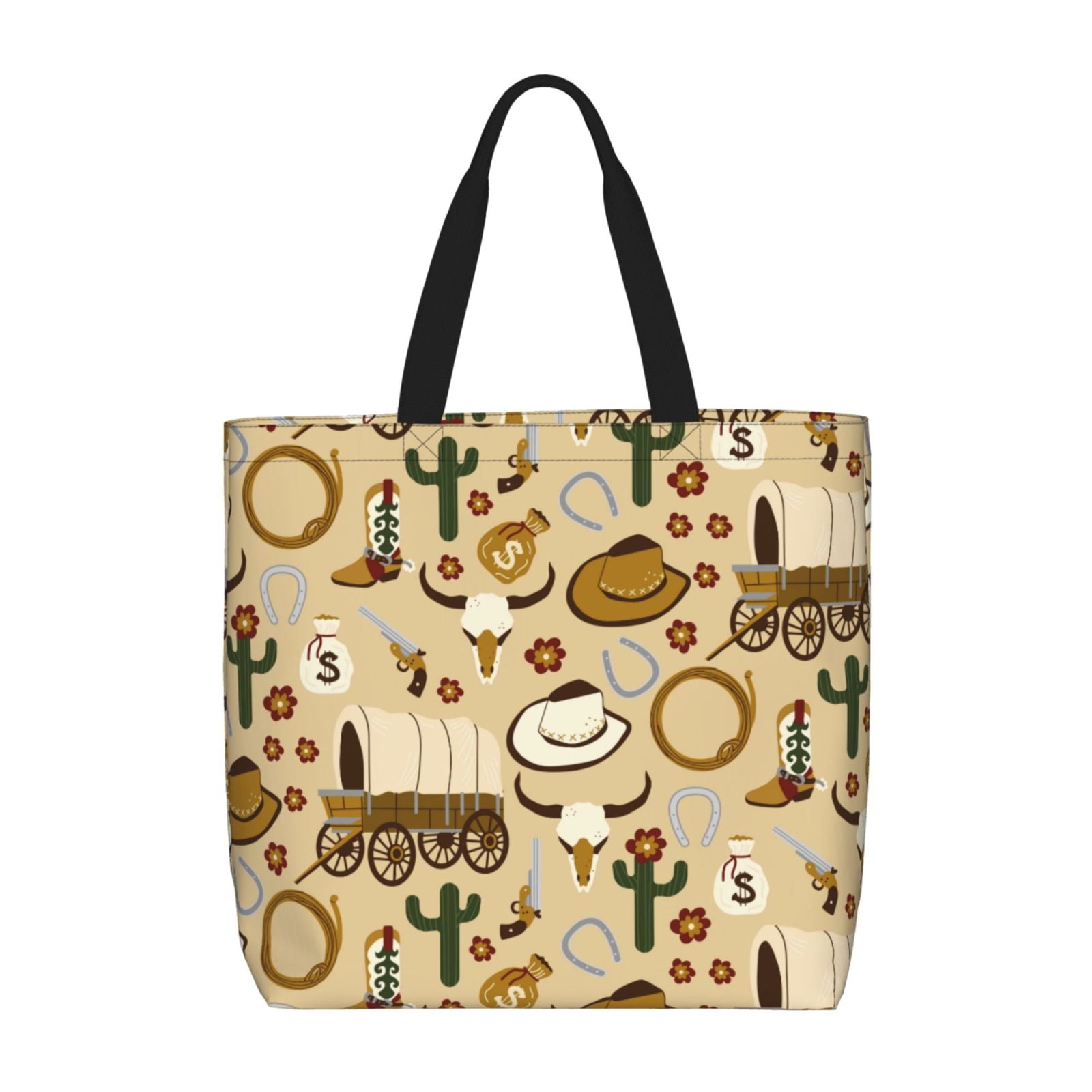 Easygdp Wild West Cowboy Bolsa Tote para Mujer, Bolso de Hombro para ...