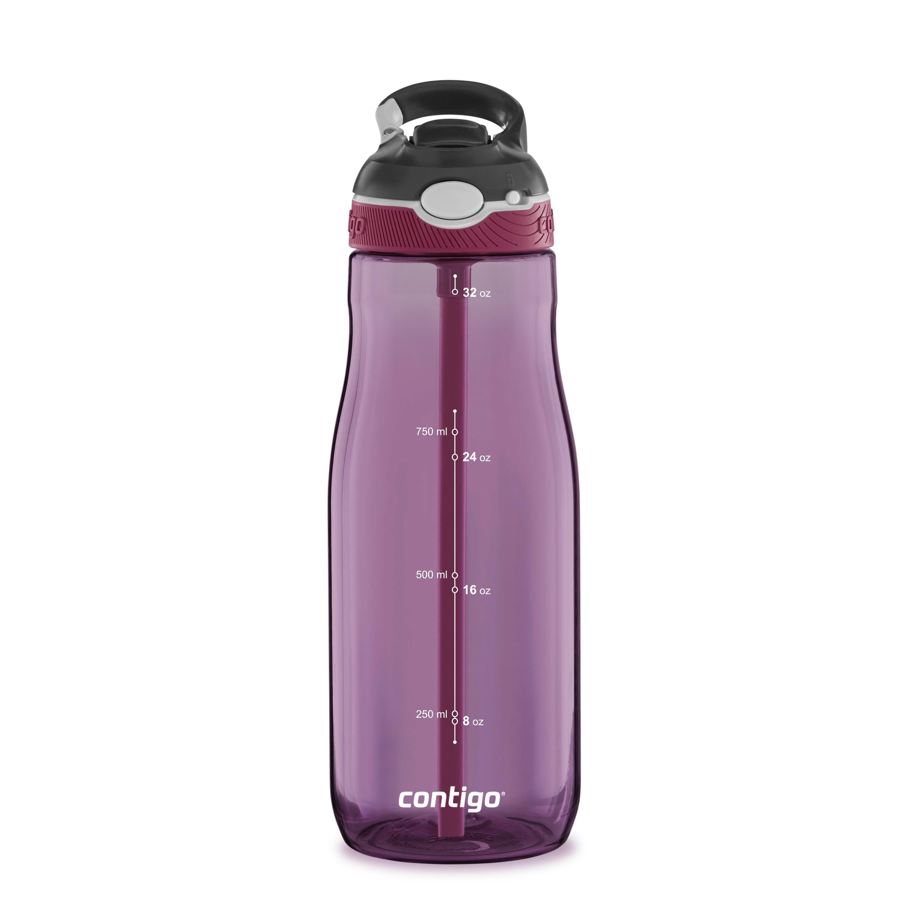 Contigo Ashland Leak-proof Autospout Straw Water Bottle, 32 Oz, Passion ...