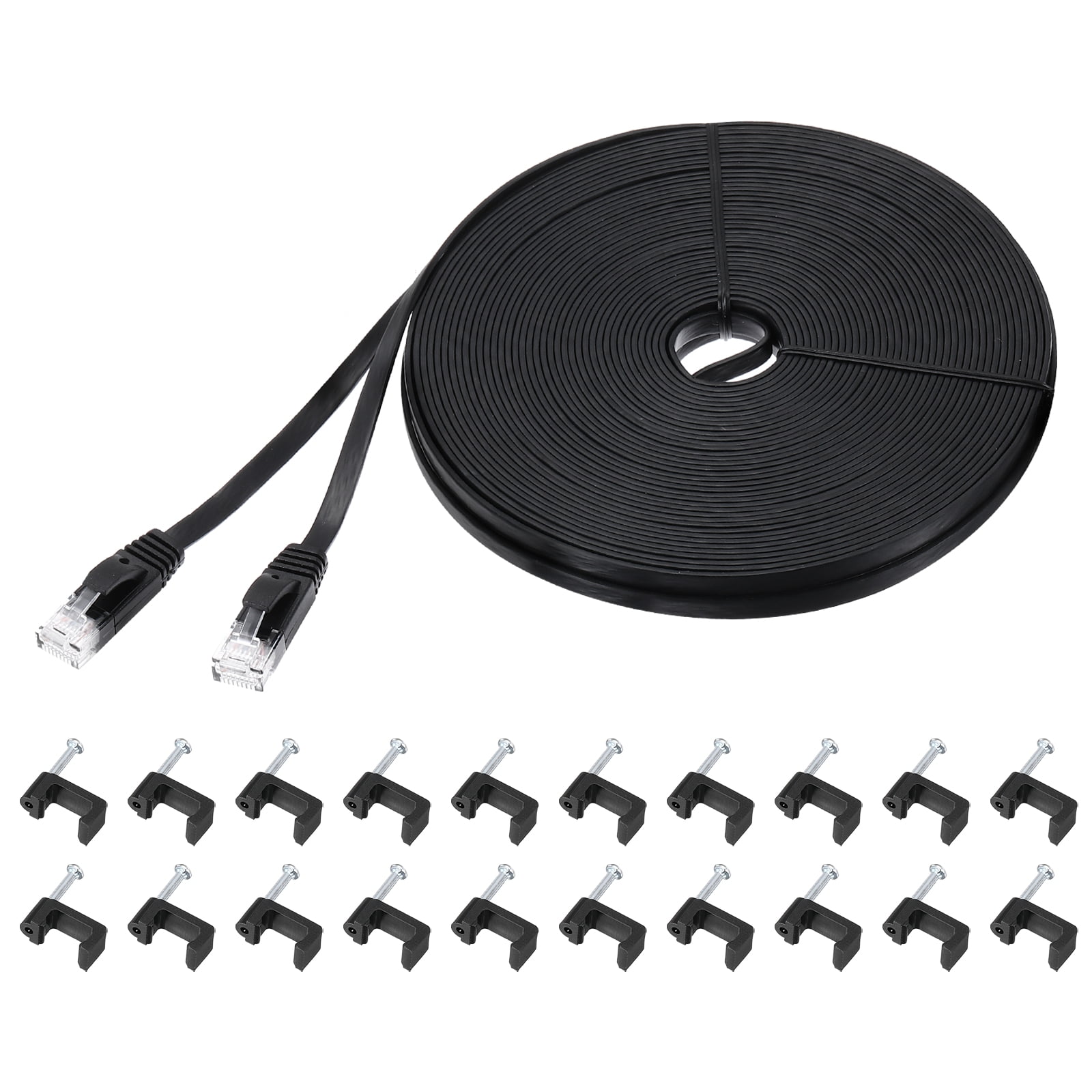 Cat 6 Ethernet Cable 66ft, 32AWG 250MHz Flat High Speed RJ45 Cat6 ...