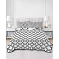 Black White Plaid Quilts Bedding Set Twin Size Abstract White Morocco ...