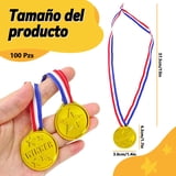 50 Pieces Plastic Gold Winners Medals For Children - Walmart.com