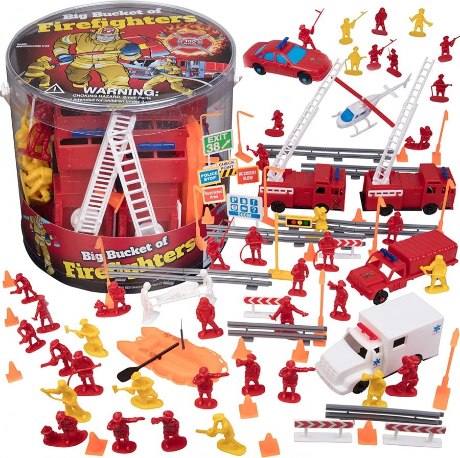 Fireman Action Toy Figures - Firefighter Toys Figurines - 100 Pieces ...