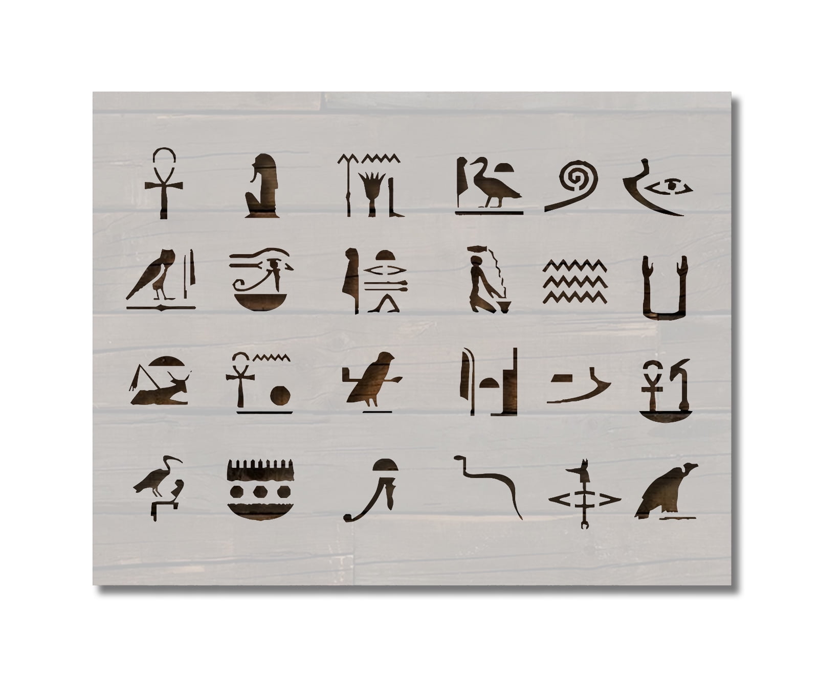 Ancient Egyptian Hieroglyphics Set One Stencil Template Reusable 8.5 x ...