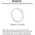 10G-50mm Extra Soft Silicone Gauges for Ears Flexible Ear Skin Tunnels ...