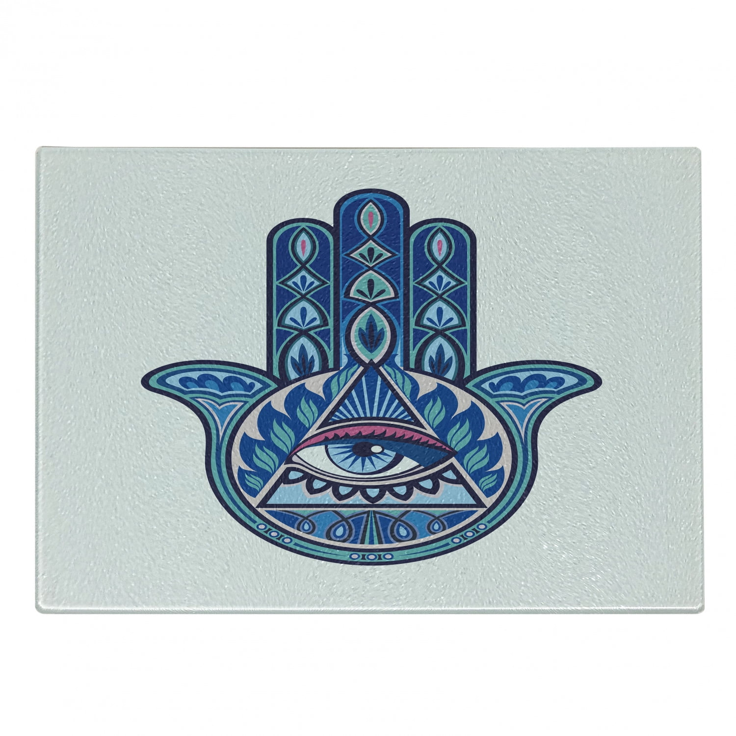 Evil Eye Cutting Board, Vibrant Design Hamsa Hand with Evil Eye in ...