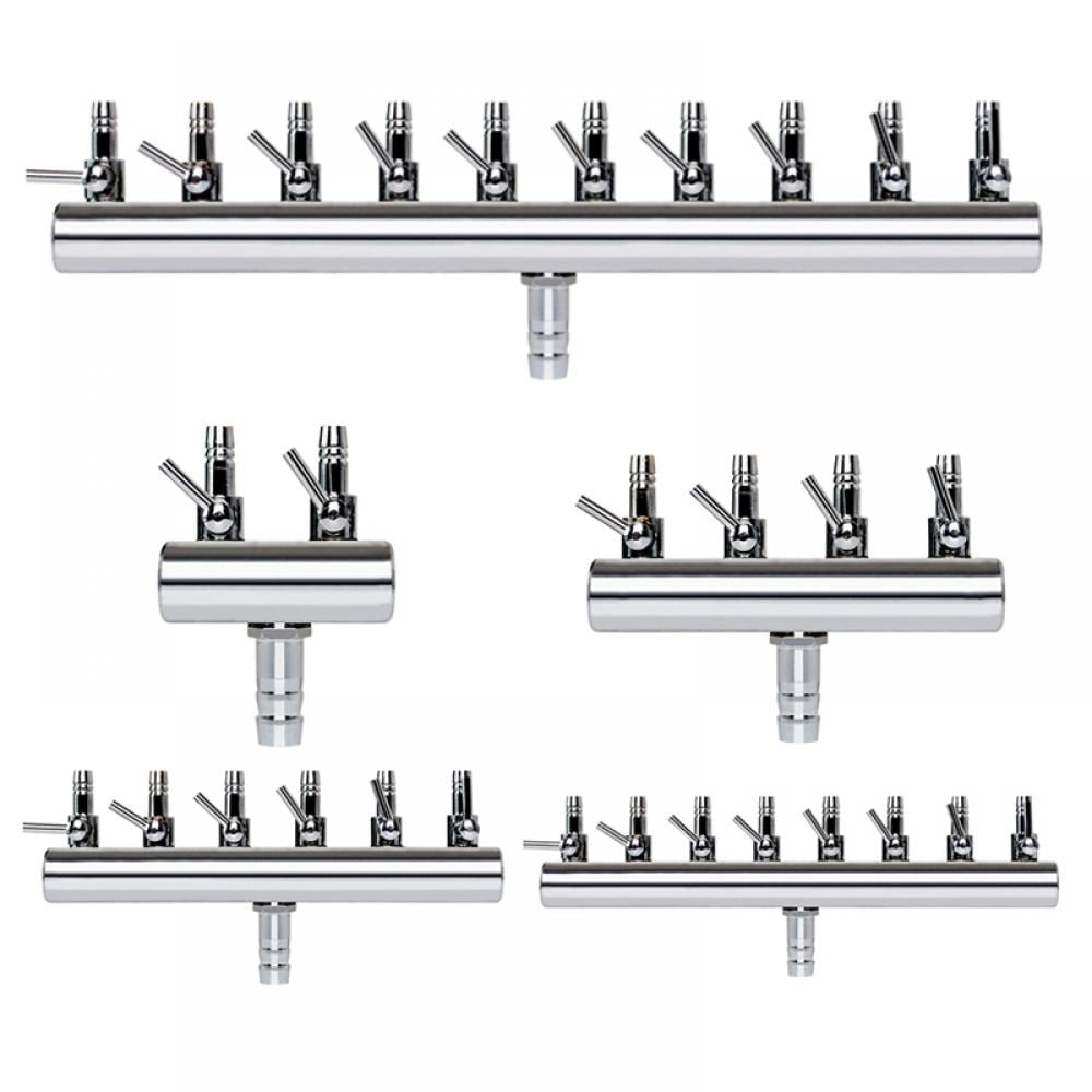 Aquarium Air Flow Control Lever Valve Chromium Copper Distributor Fish ...