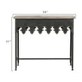 Creative Co-Op Rustic Farmhouse Metal Console Table with Solid Wood Top ...