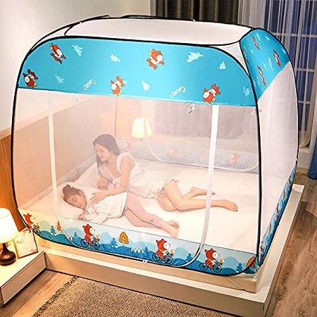 Flower Printed Free Install Mosquito Net Polyester Mesh Mult-Color ...