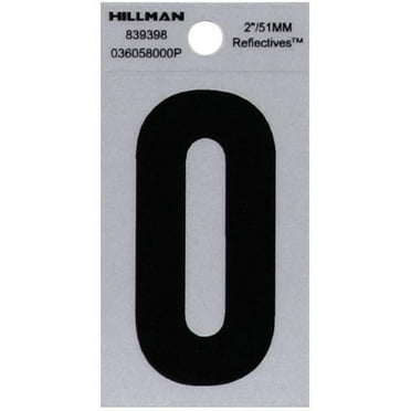 Hillman 2 in. Reflective Black Vinyl Self-Adhesive Number 8 1 pc ...
