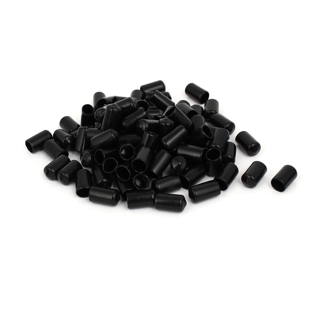 11mm Inner Dia Rubber Hose End Cap Screw Thread Protector Cover Black ...