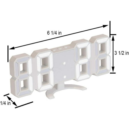 Minimalist Small LED Clock with 2 Adjustable Brightness Levels ...