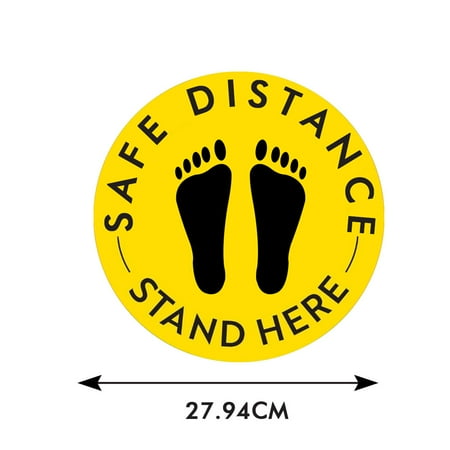 Stickers Indicates Queue Social Distance Series Crowd Control Floor ...