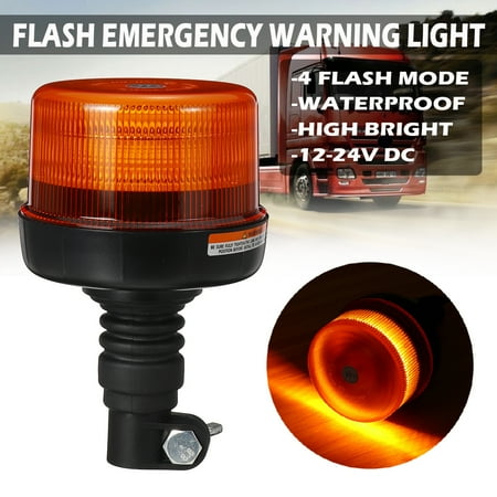 E9 Flashing Emergency Warning Light Amber Beacon Flexible Din Pole ...