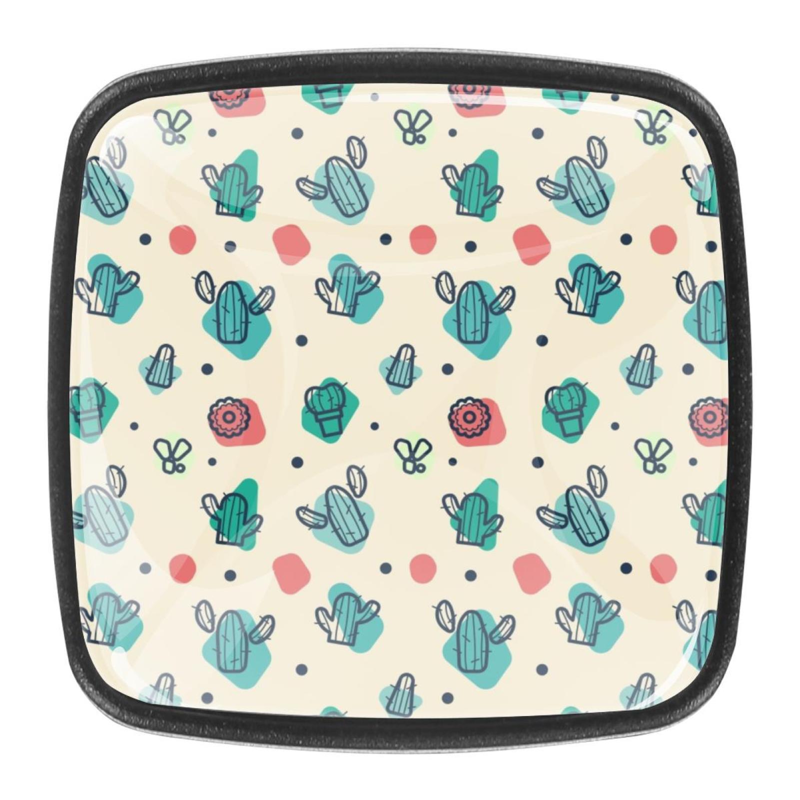 4 Pcs Square Cabinet Handle Cupboard Knob Drawer Pulls Handle Free ...