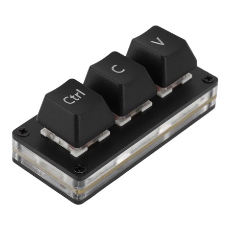 3 Keys One Handed Keypad, 3 Key Mini Keypad Hot Swappable Red Switch ...