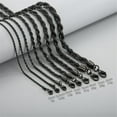 PAMTIER Men's Women's Stainless Steel Jewelry 2.4MM Hip Hop Rope Chains ...