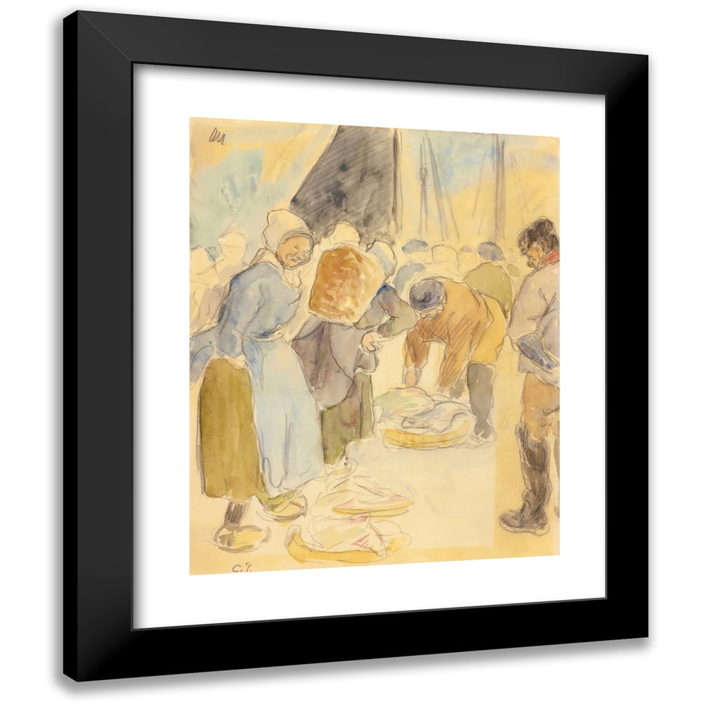 Camille Pissarro 12x14 Black Modern Framed Museum Art Print Titled ...