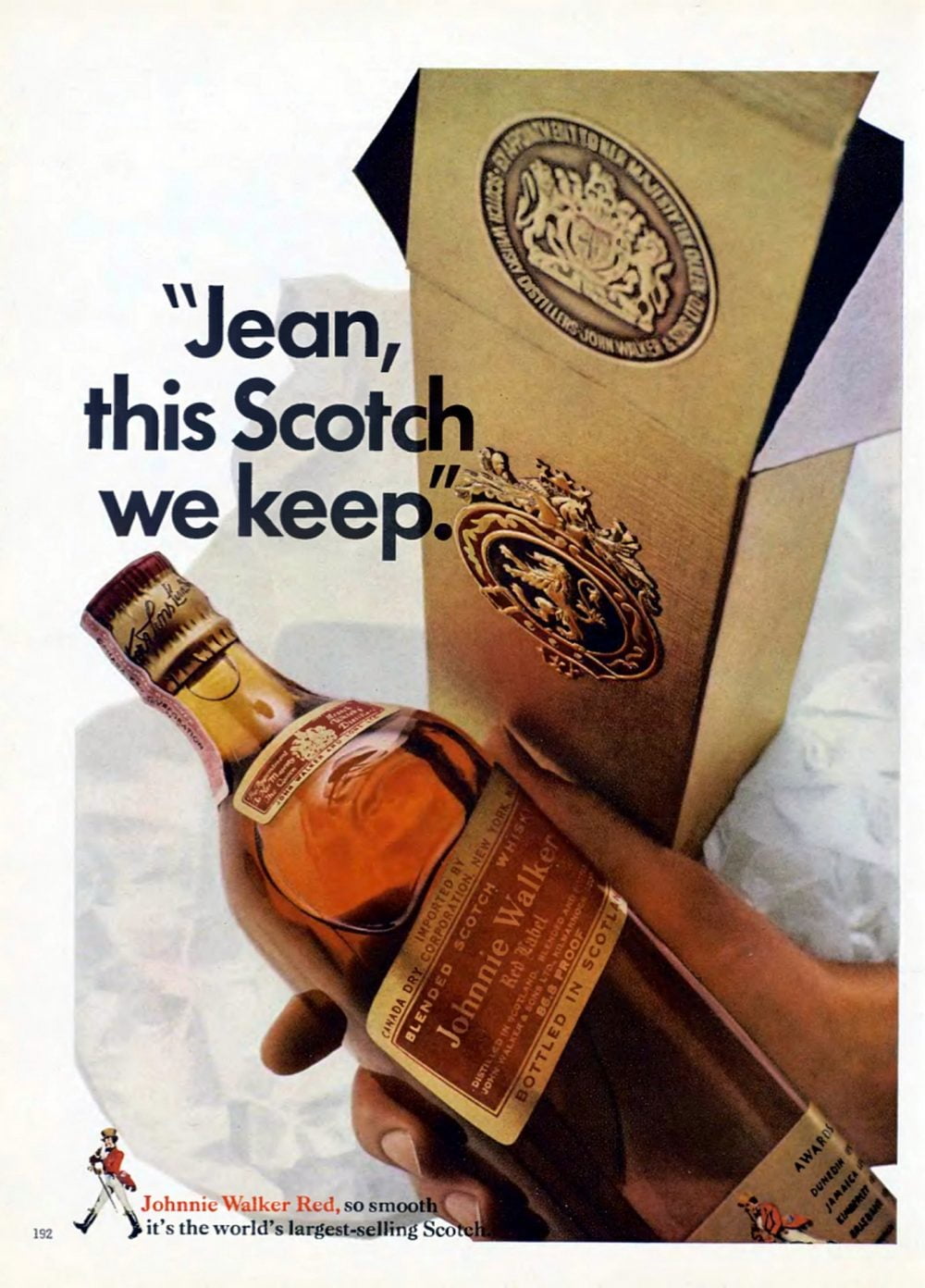 Johnnie Walker Red Label Liquor Ad 1966 paper poster 14" x 20 ...