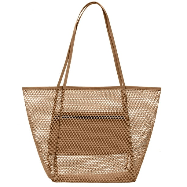 Mesh Beach Tote Bag Womens Shoulder Handbag - Walmart.com