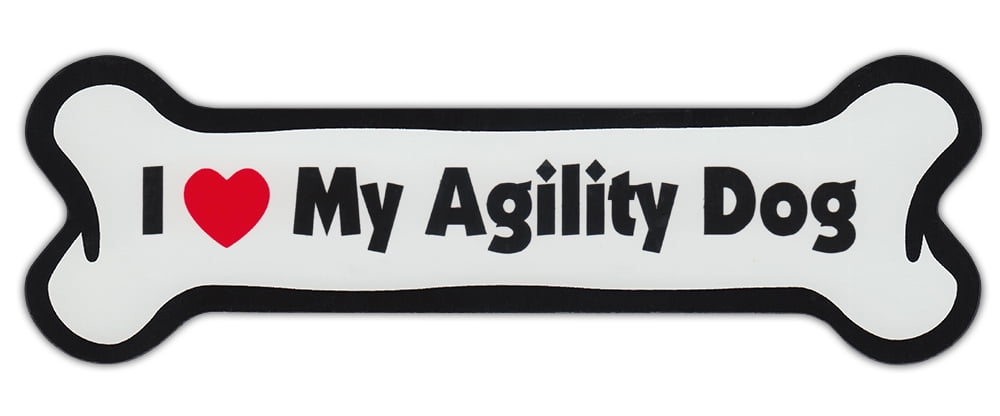 Dog Bone Shaped Car Magnets: I Love My Agility Dog - Walmart.com