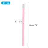 Uxcell Round Pencils HB Graphite Pencils with Eraser Wood Pencils Pink ...