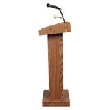 Oklahoma Sound Orator Floor Lectern, Medium Oak - Walmart.com