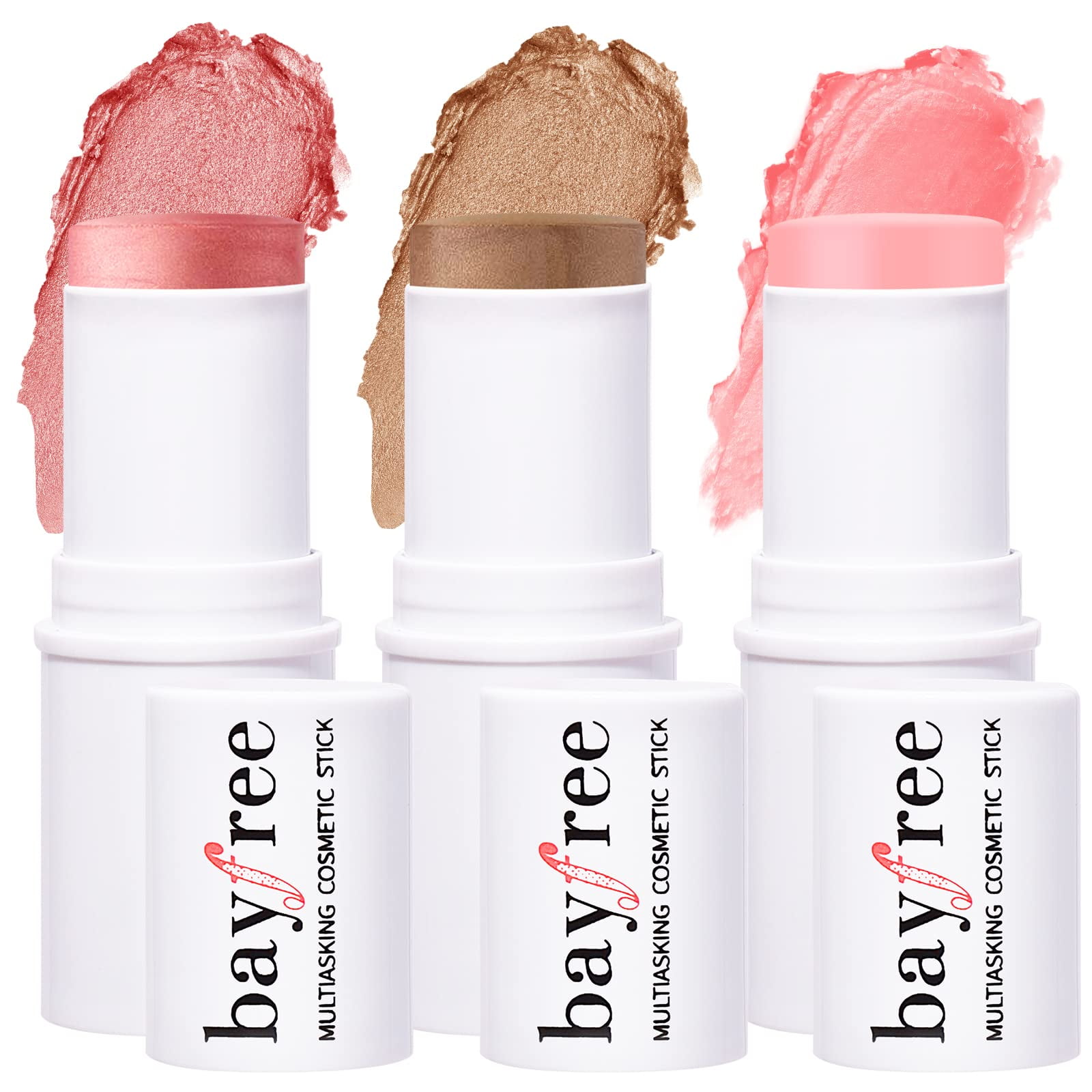 Multi Stick Trio Face Makeup, Cream Blush Stick for Cheeks & Lips ...