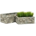 Abbott Collection AB-27-HADRIAN-633-SM 4 x 8 in. Stack Stone Planter ...