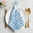 Cloth Napkins Set of 8 Blue Palm Leaves Cocktail Napkins Tropical ...