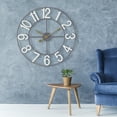 Sorbus 24in Large Wall Clock, Analog Battery Operated, White, Living Room & Kitchen - Walmart.com