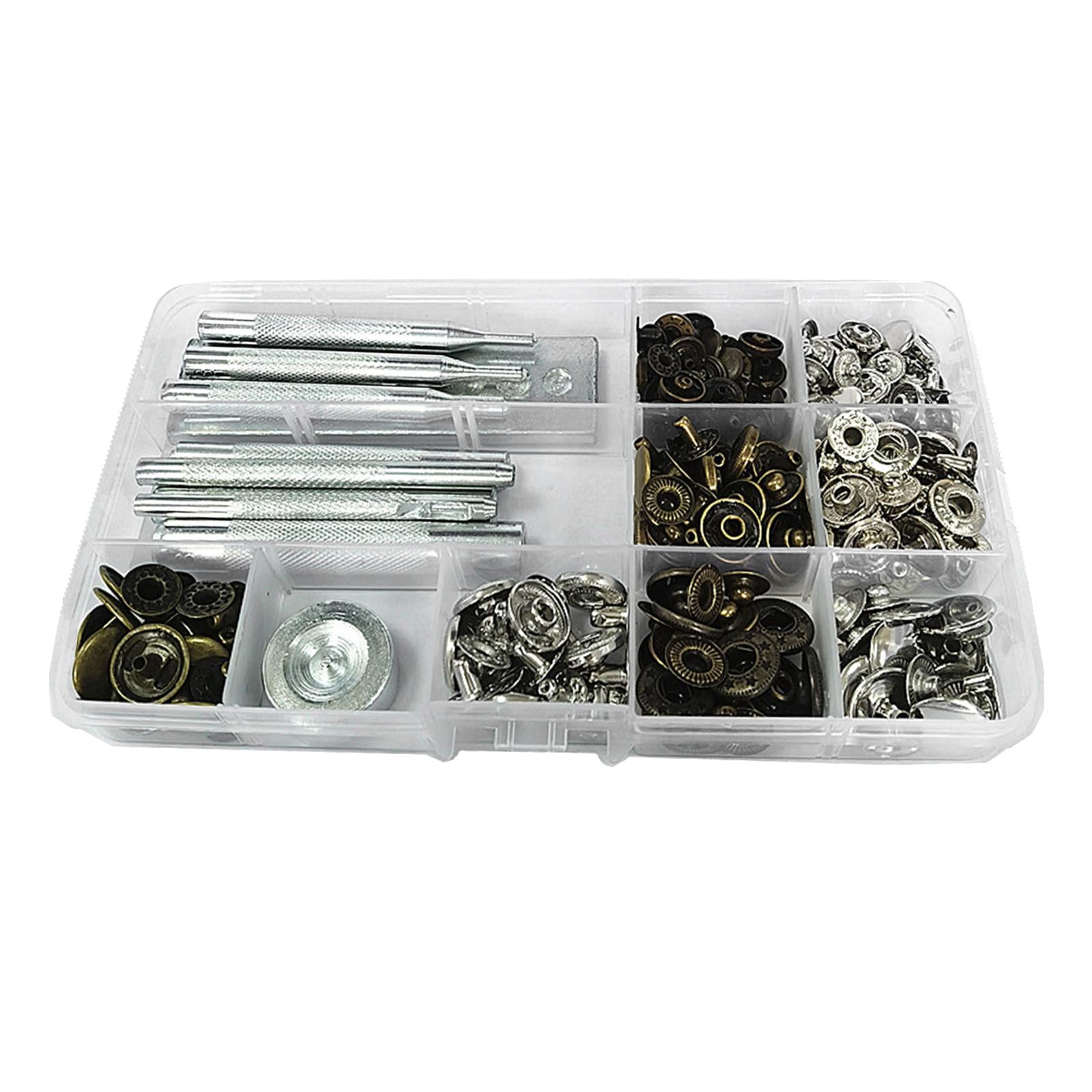 Leather Snap Fasteners Press Studs Snaps Buttons with Snap Pliers Tool ...