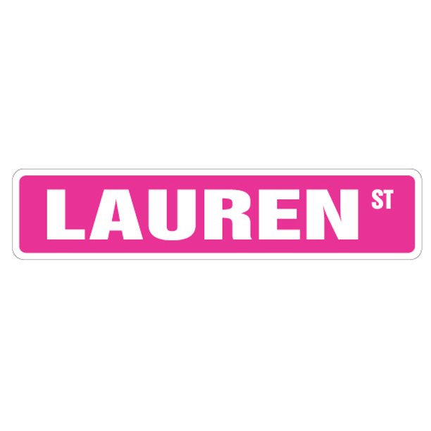 LAUREN Street Sign Childrens Name Room Decal| Indoor/Outdoor - Walmart ...