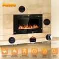 Auseo 30'' Wall Mounted Electric Fireplace, Ultra-thin LED Heater ...