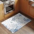 Blue Coastal Entryway Rug 2x3ft Washable Non Slip Bathroom Rug Indoor ...