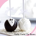 100 Pieces 4.5" Solid White Mini Twist Tie Bows for Gift Wrapping ...