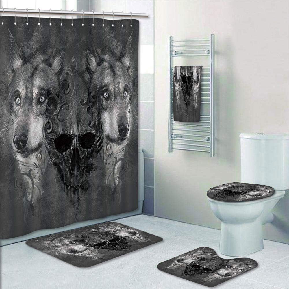 Click here for Erehome Wolf Abstract Skull Figure Between Two Can... prices