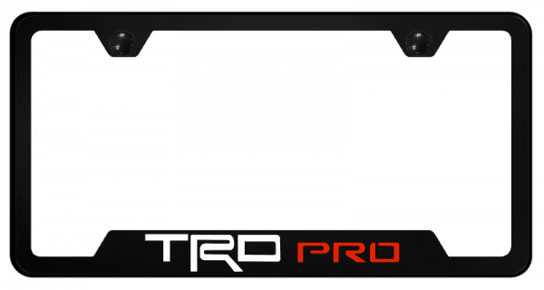 Toyota TRD Pro Logo Polycarbonate Notched License Plate Frame Official ...