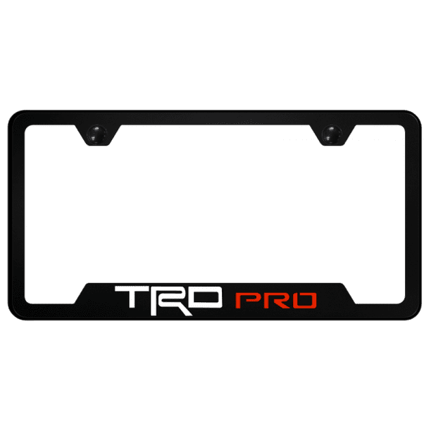Toyota TRD Pro Logo Polycarbonate Notched License Plate Frame Official ...